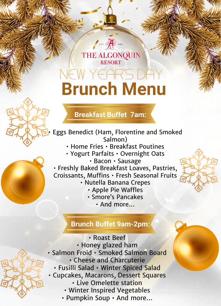 New Year's Day Brunch - Christmas By the Sea St. Andrews NB