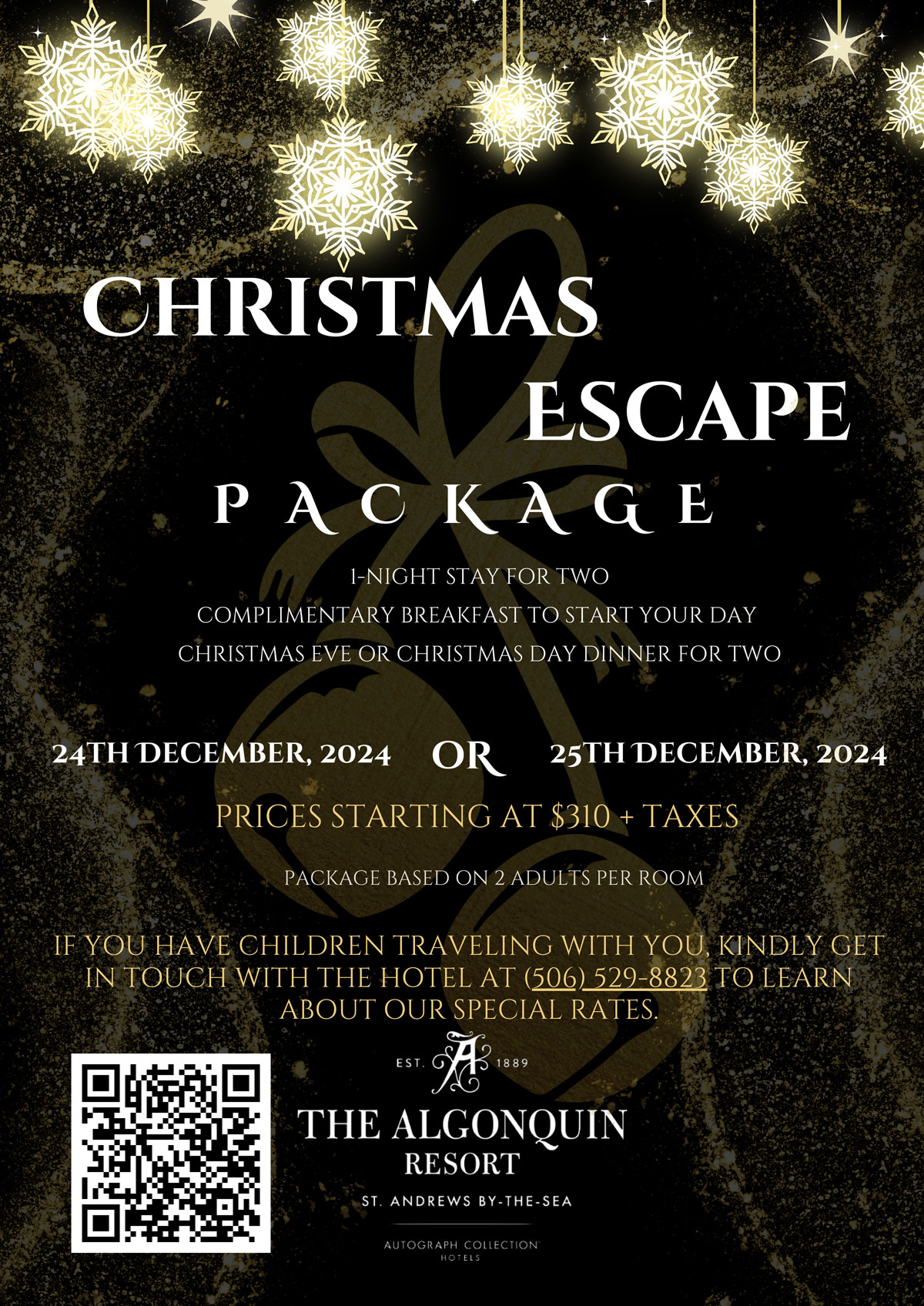 Christmas Escape Package - Christmas By the Sea St. Andrews NB